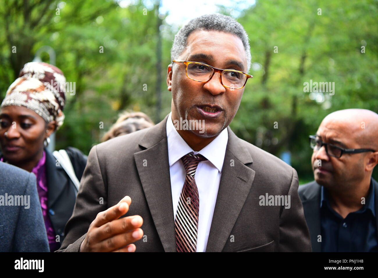 Former boxer Michael Watson outside Snaresbrook Crown Court in London ...