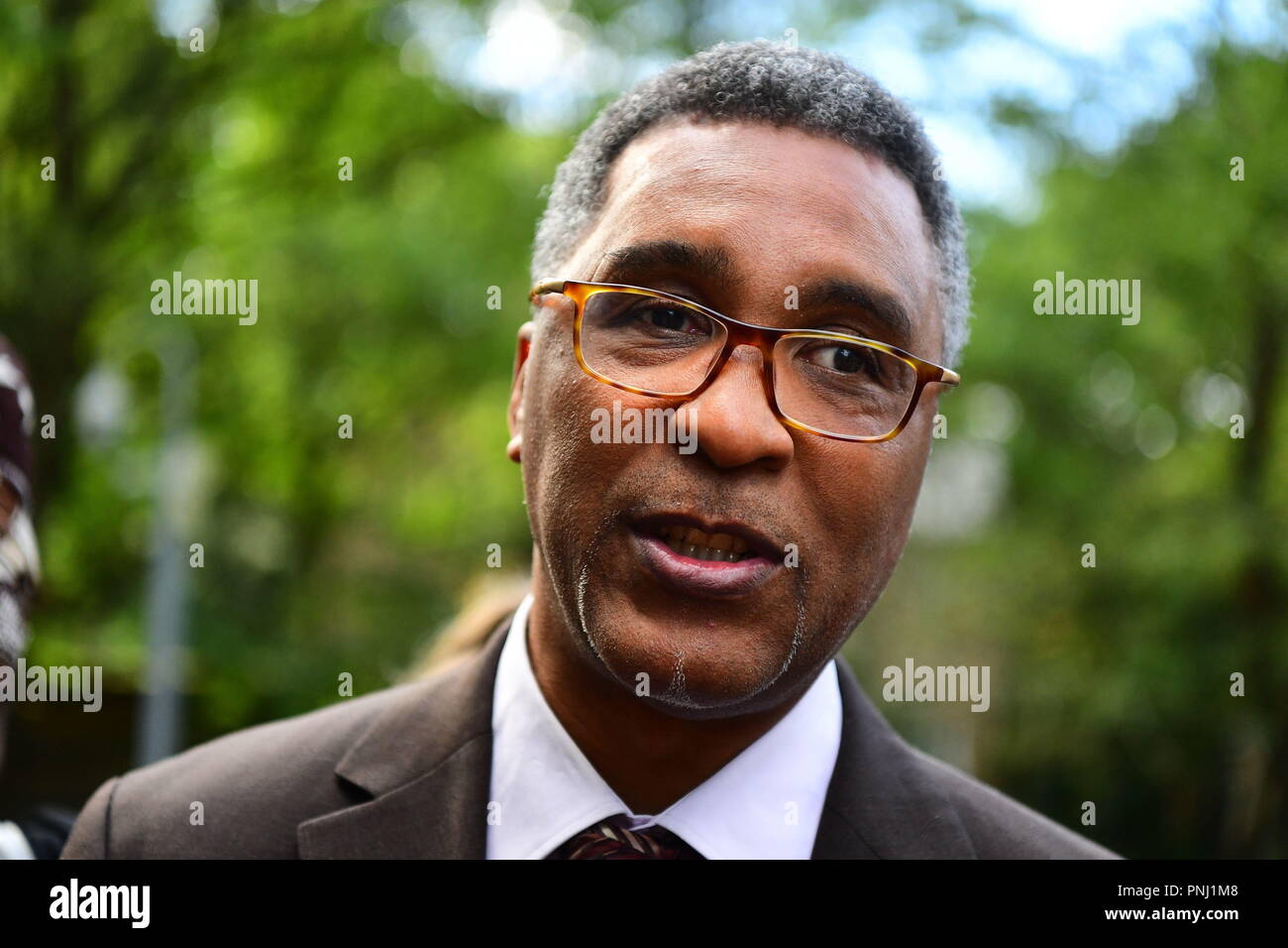 Former boxer Michael Watson outside Snaresbrook Crown Court in London ...