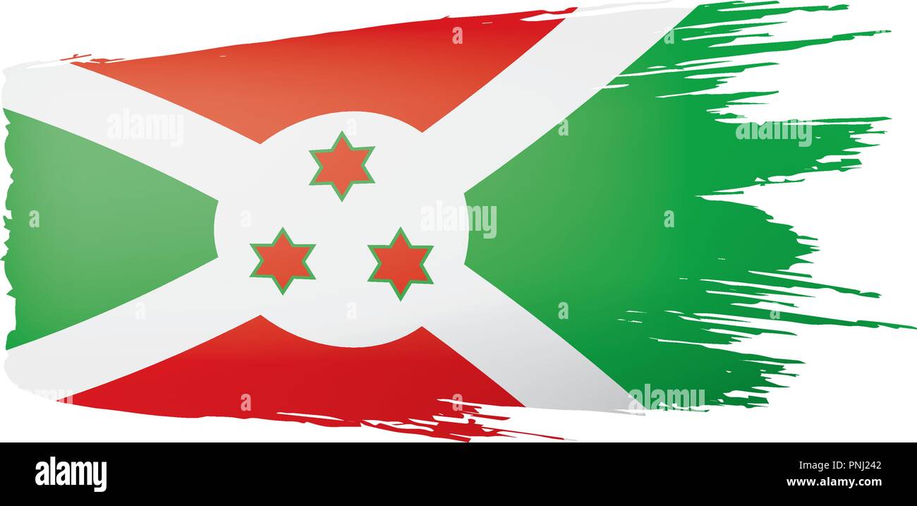 Burundi flag, vector illustration on a white background Stock Vector ...