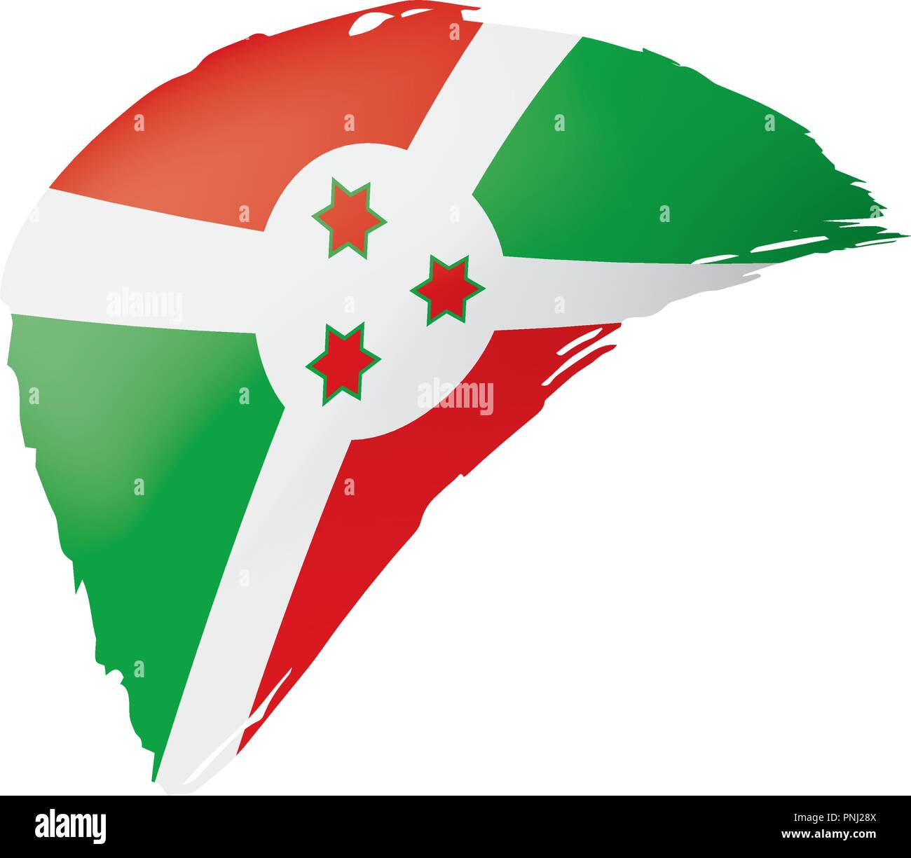 Burundi flag, vector illustration on a white background Stock Vector ...