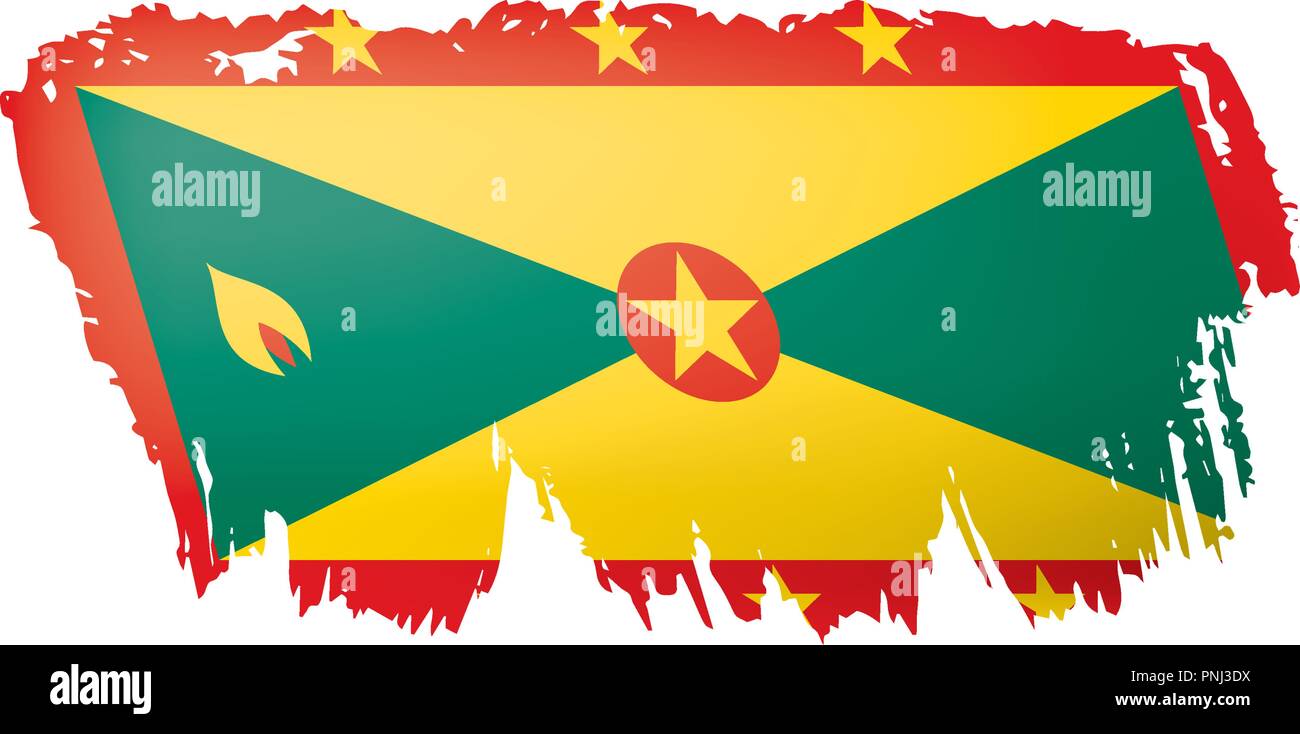 Grenada flag, vector illustration on a white background Stock Vector ...
