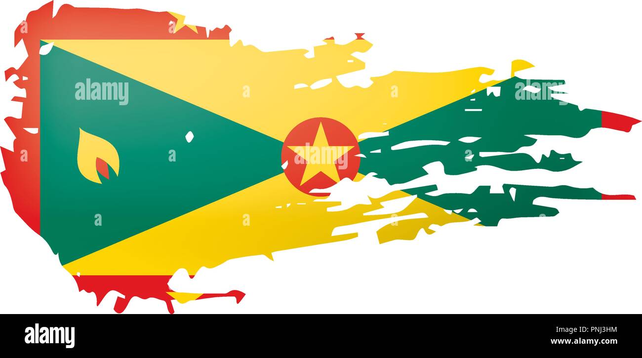 Grenada flag, vector illustration on a white background Stock Vector ...