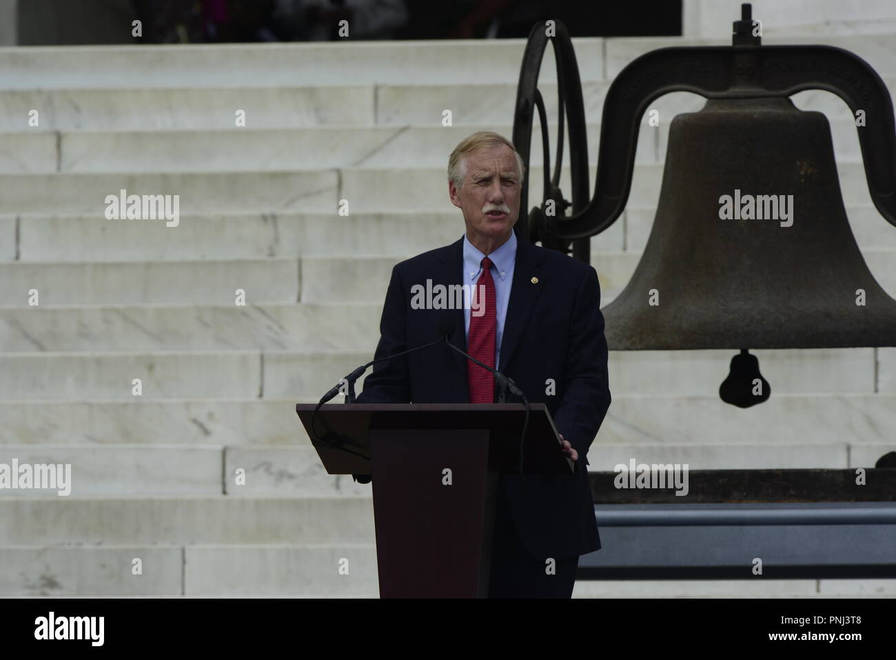 United States Senator Angus King (Independent of Maine) makes remarks ...