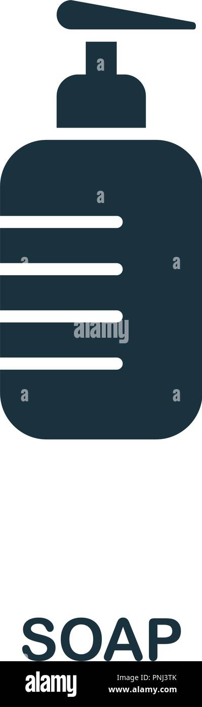 Soap icon. Monochrome style design. UI. Pixel perfect simple pictogram ...