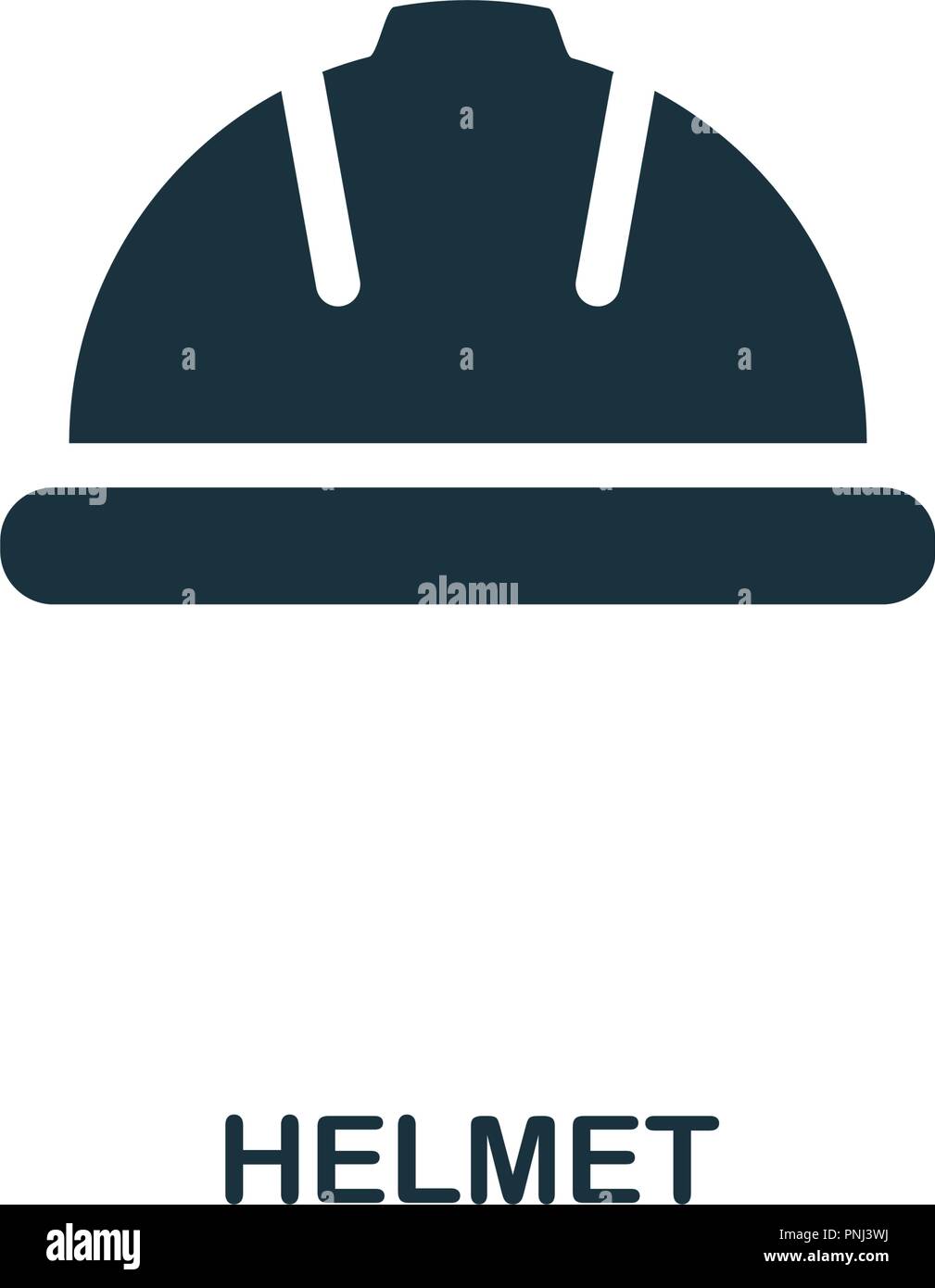 Helmet icon. Monochrome style design. UI. Pixel perfect simple ...