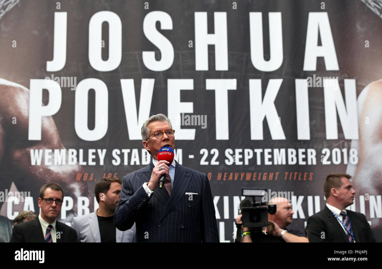 Michael Buffer during the press conference at the Business Design ...