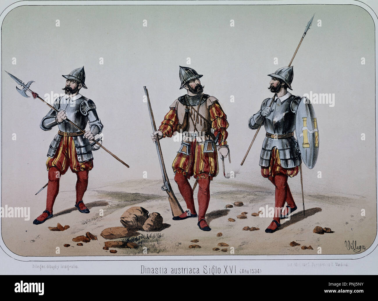 Soldados De La Dinastia De Los Austrias Año 1534 Sargento