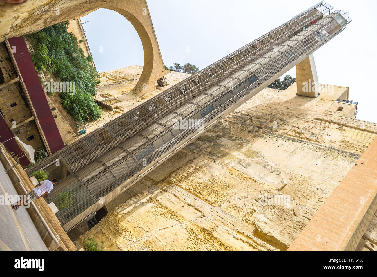 Upper Barrakka lift in Valletta, Malta Stock Photo - Alamy