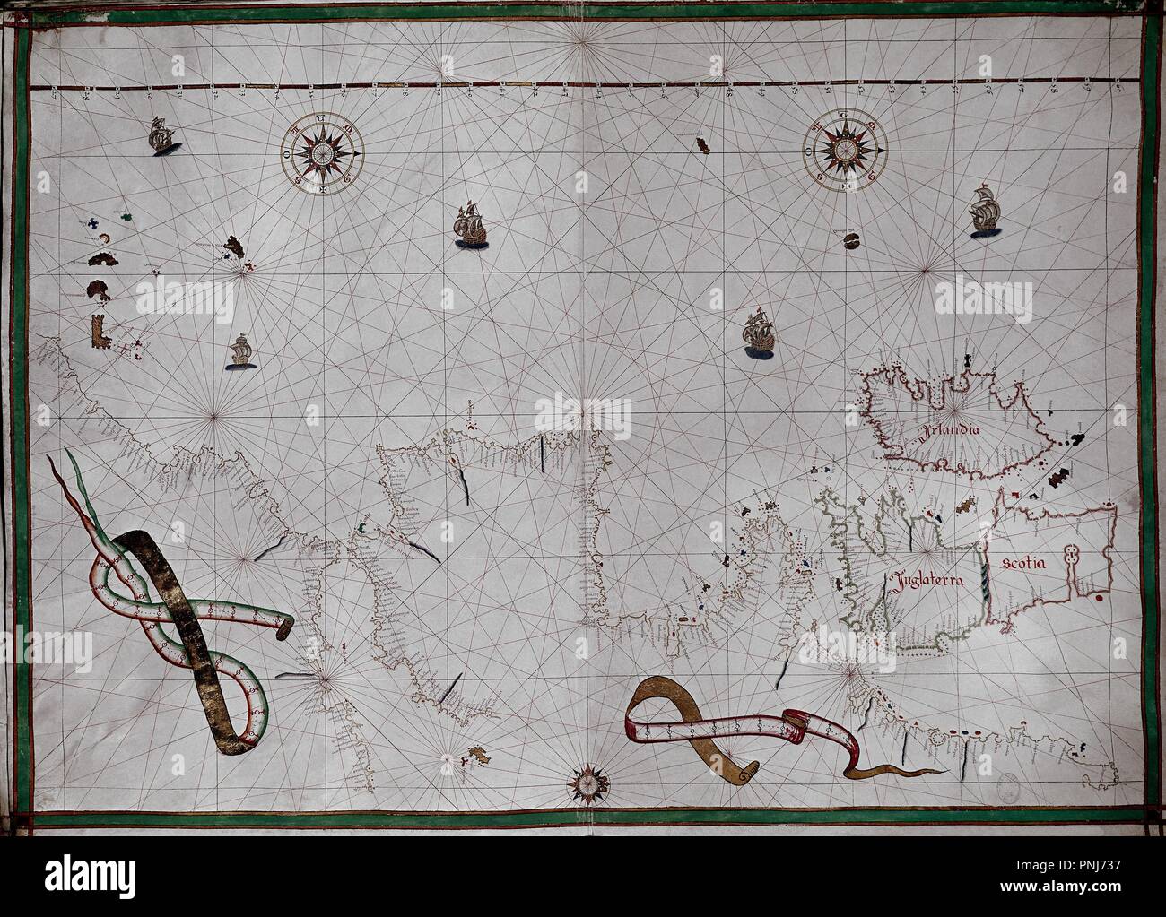 ATLAS PORTULANO COSTA ATLANTICA EUROPEA - SIGLO XVI. Author: MARTINEZ ...