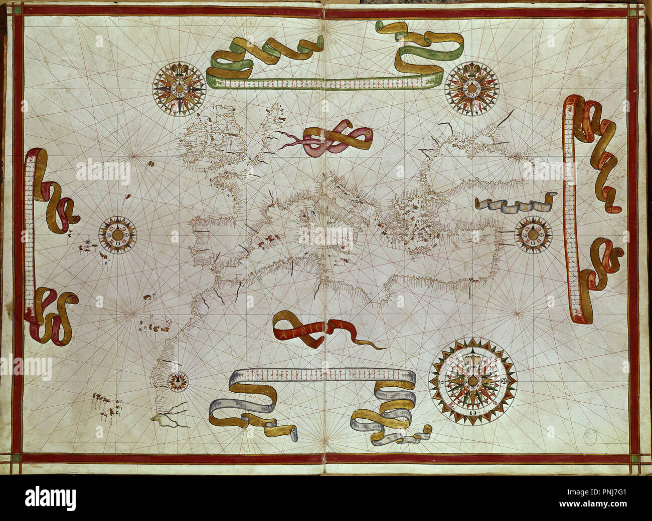 ATLAS PORTULANO DE EUROPA Y EL NORTE DE AFRICA - 1587. Author: MARTINEZ ...