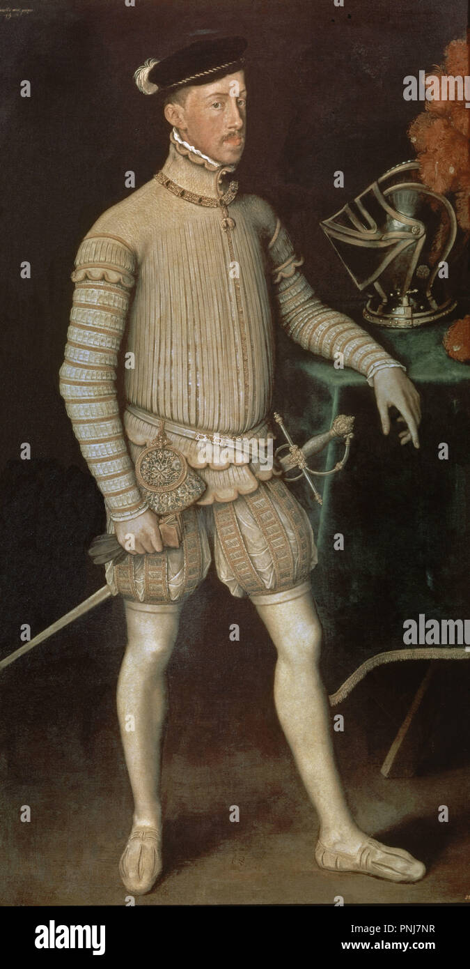 Emperor Maximilian II. El emperador Maximiliano II. 1550. Oil on canvas ...