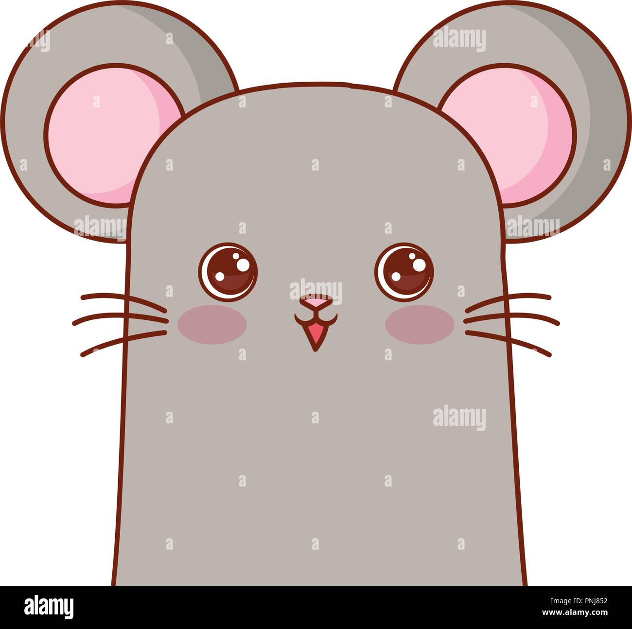 cute mouse portrait cartoon animal vector illustration Stock Vector ...