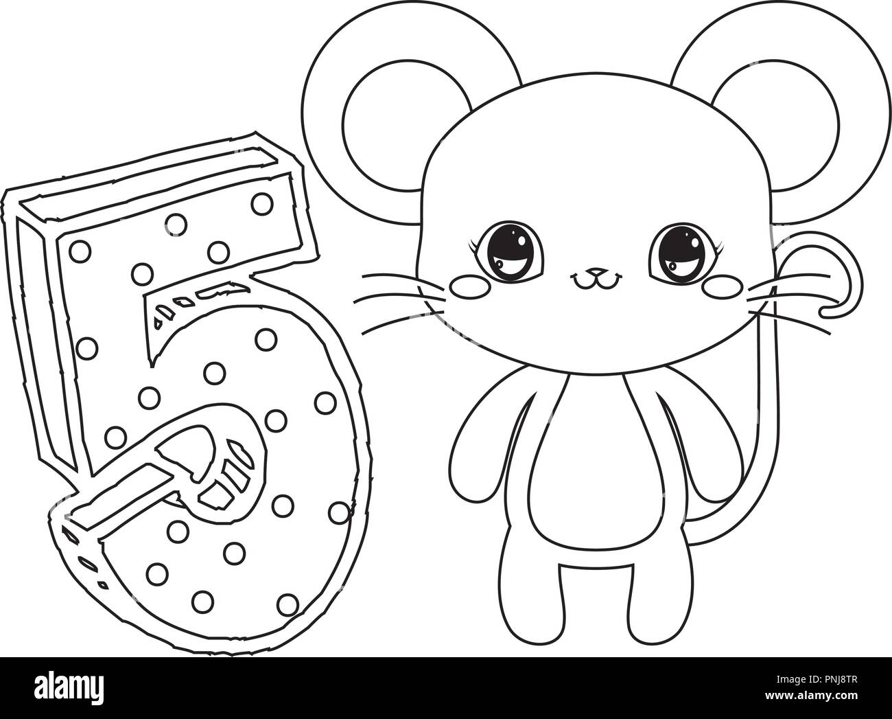 Mouse birthday image Stock Vector Images - Alamy