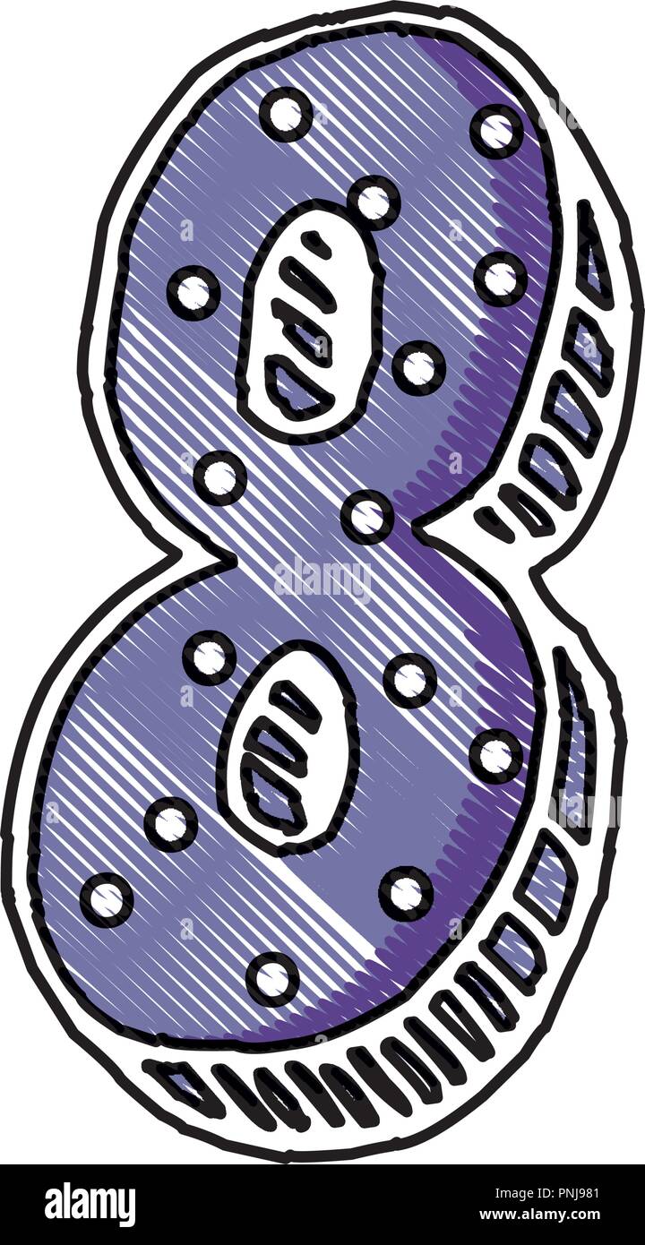 decorative eight number font dotted vector illustration Stock Vector ...