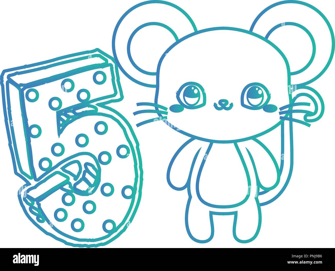 Mouse birthday image Stock Vector Images - Alamy