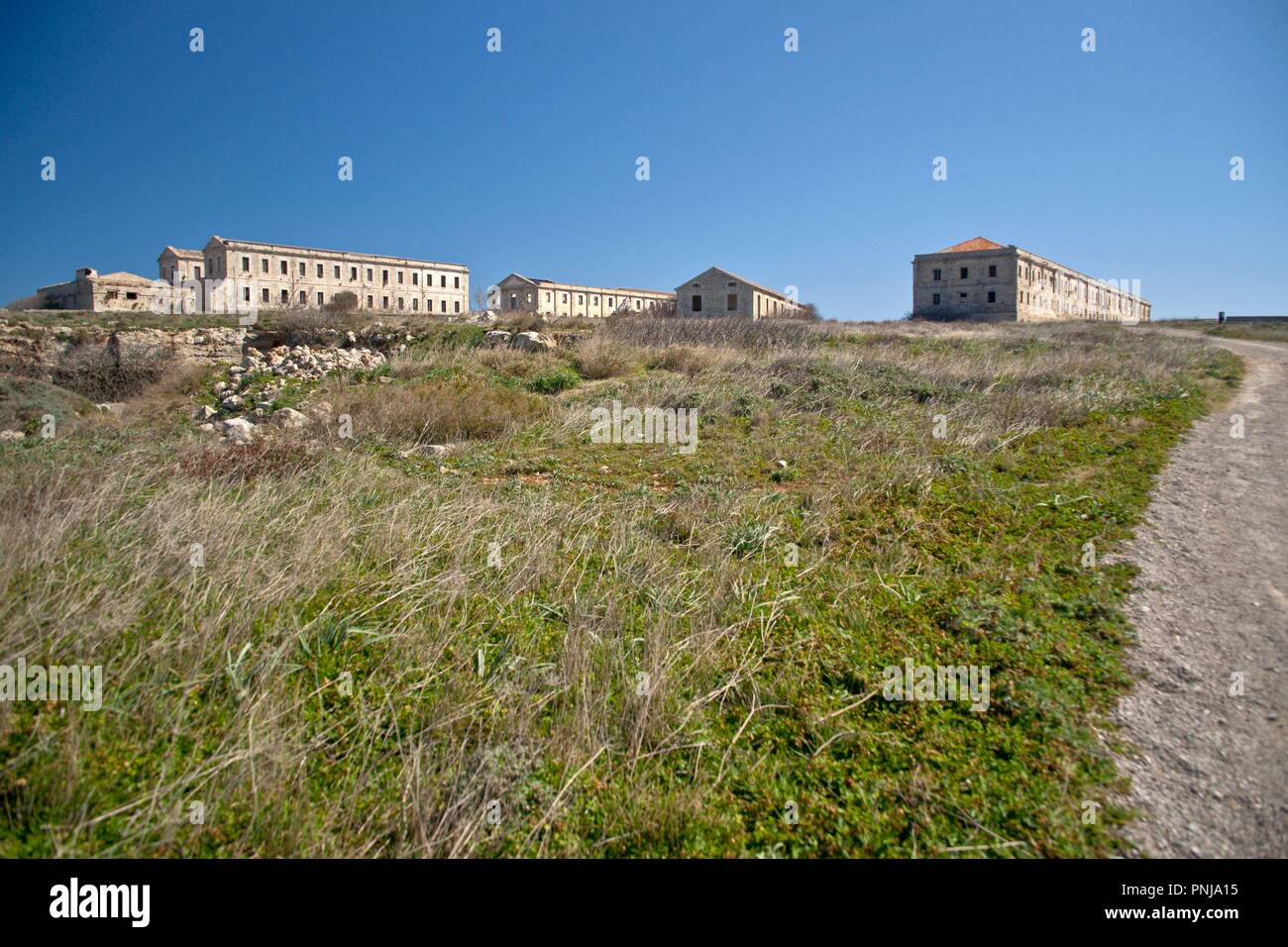 Fortaleza de Isabel II, siglo XIX.Puerto de Mahon.La Mola.Menorca.Islas ...