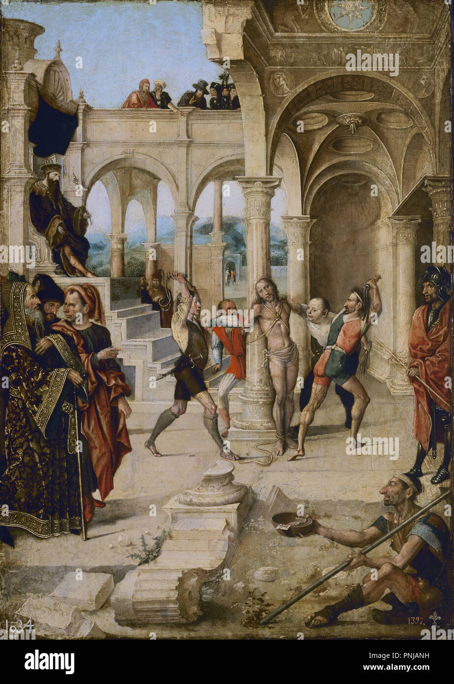 'The Flagellation', 1500-1505, Oil on panel, 48 cm x 35 cm, P01925 ...
