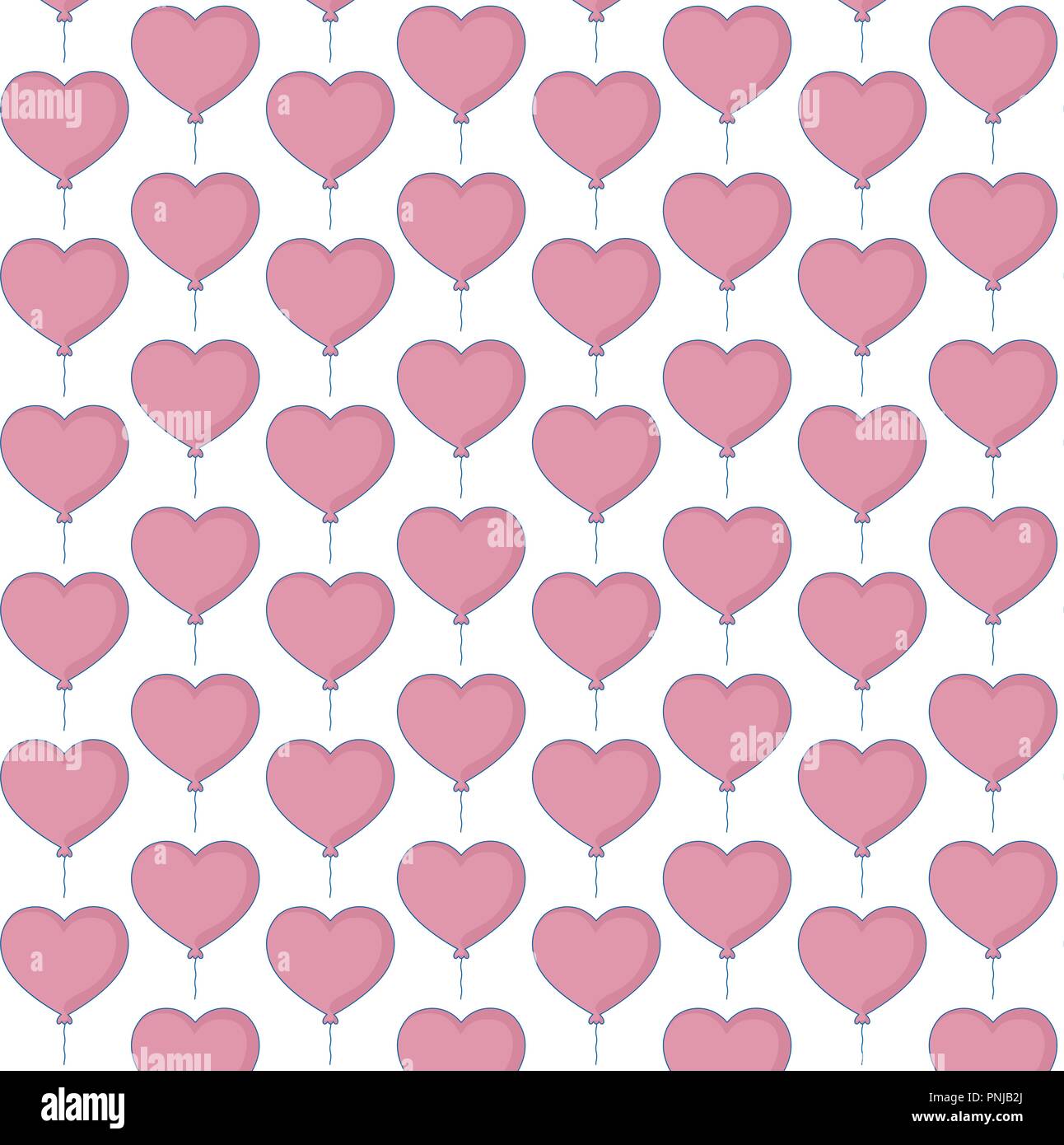 love hearts decoration romantic pattern design vector illustration ...