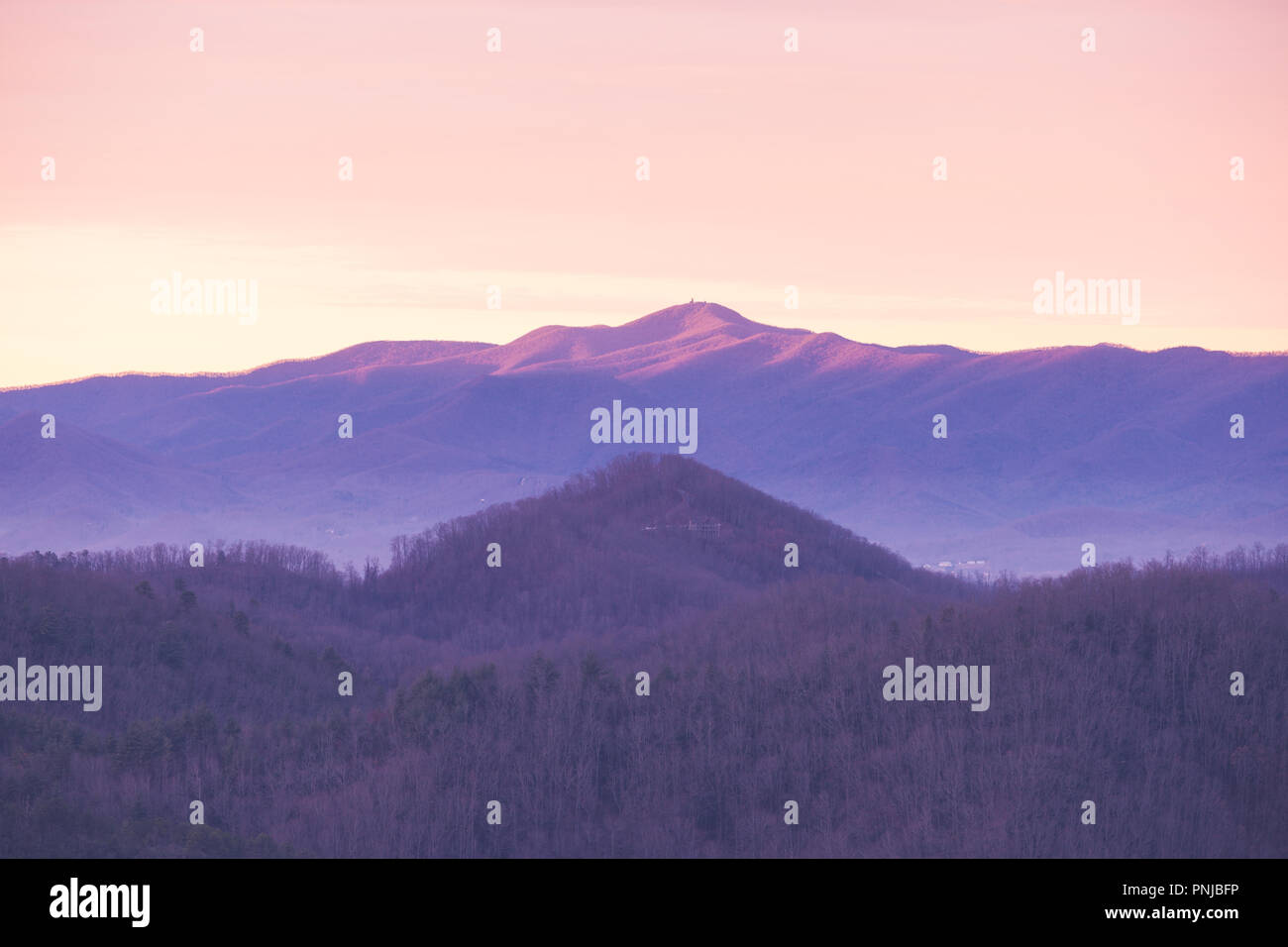 Great Smoky Mountains National Park Scenic Sunrise Landscape at ...