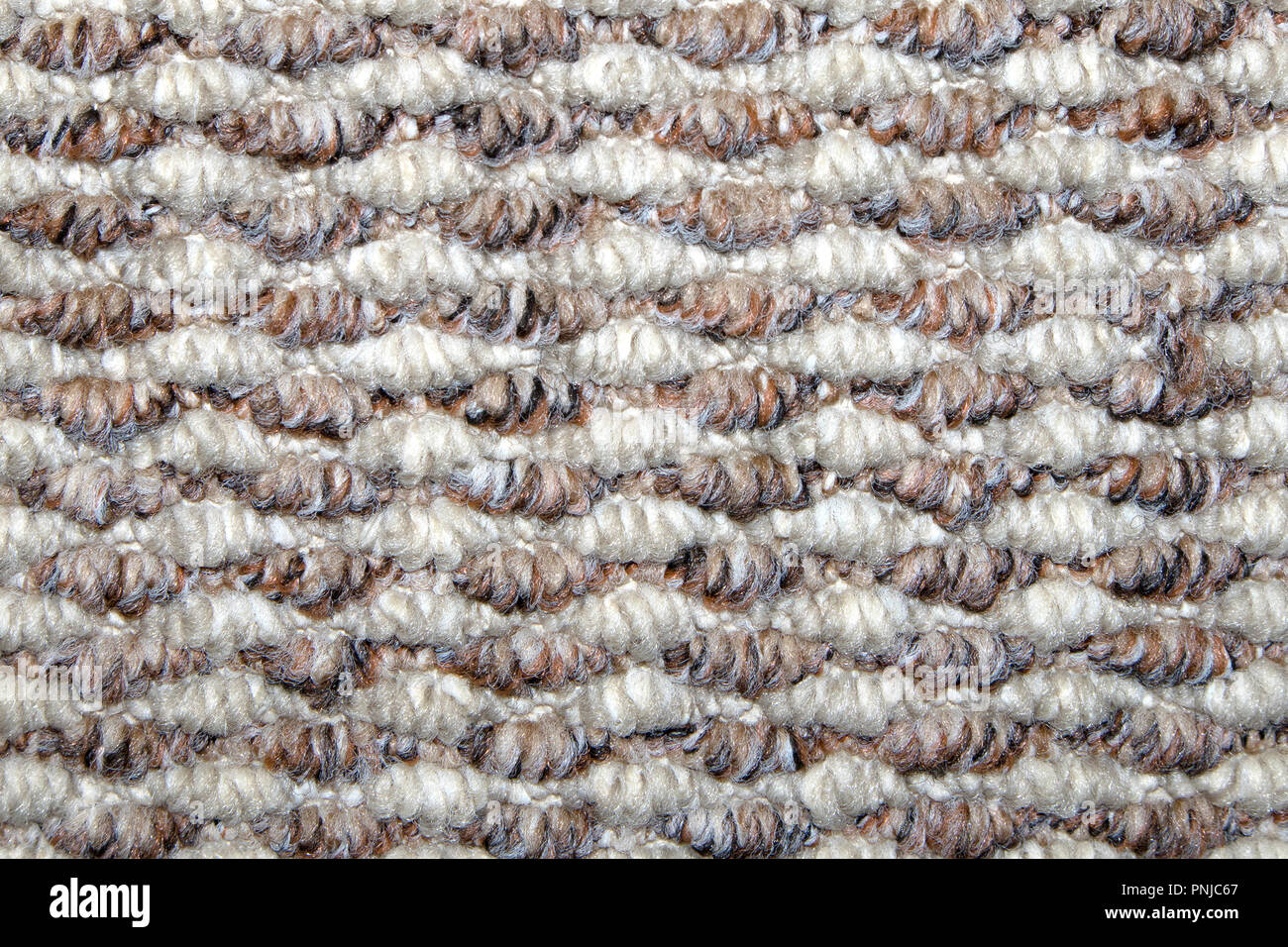 Beige and white synthetic floor carpet covering with wavy geometric ...