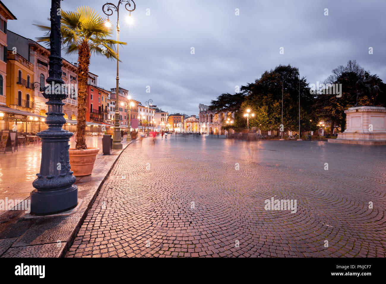 Verona, Italy. Night picture of the famous Arena square Stock Photo - Alamy