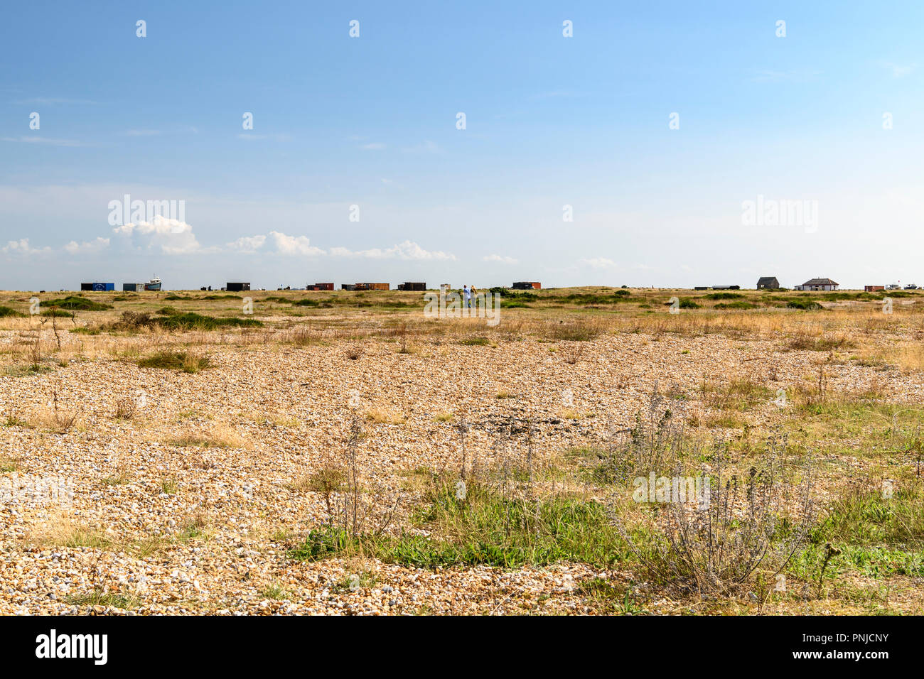 The unique landscape of Dungeness in Kent. England. 31 August 2018 ...