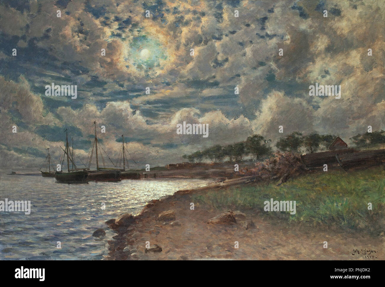 Ericson Johan - Moonlight over the Bay 2 Stock Photo - Alamy