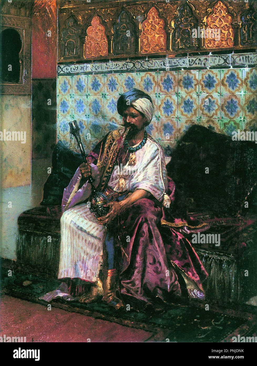 Ernst Rudolf - Le Fumeur De Narguilé Stock Photo - Alamy