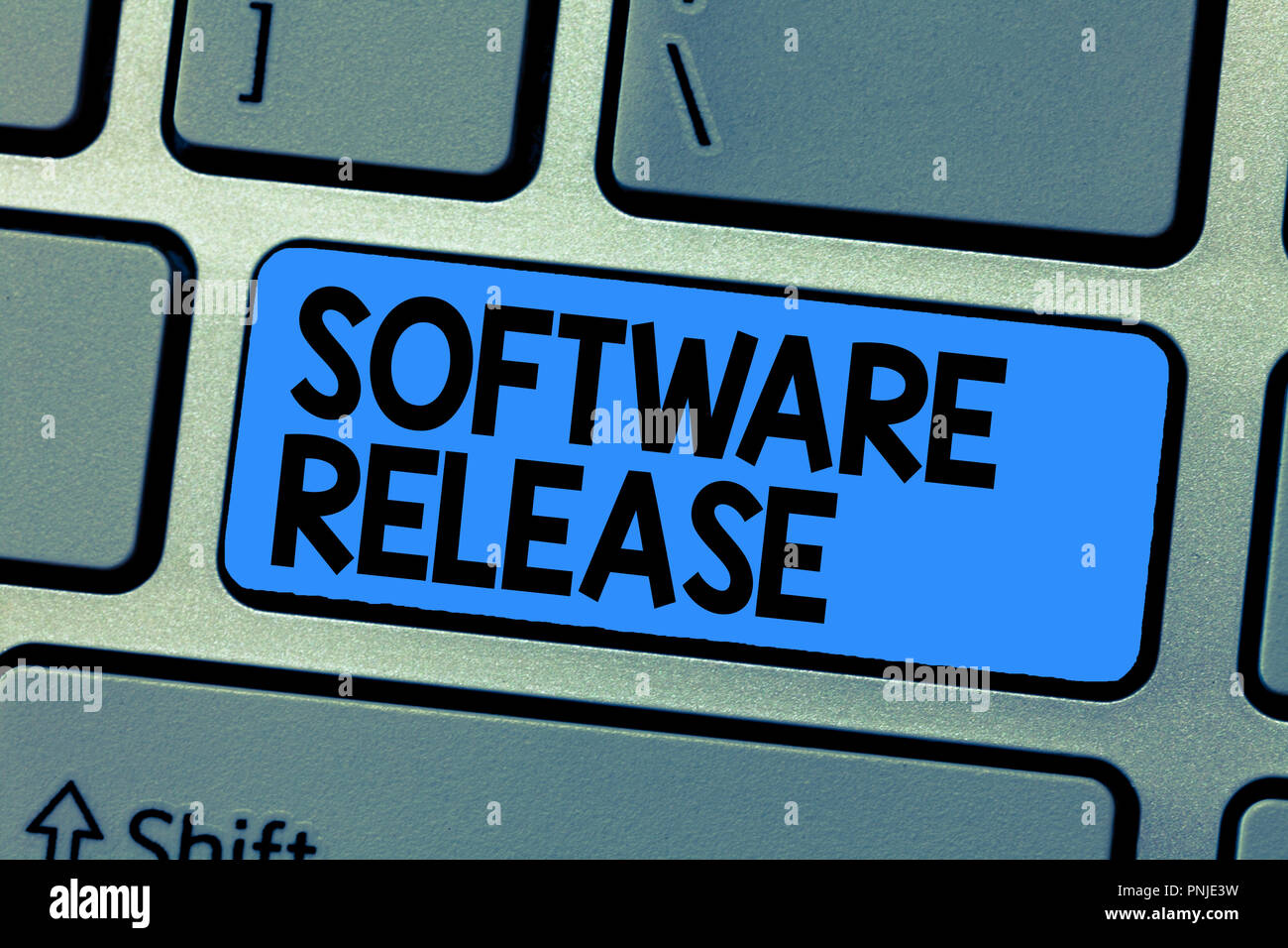 Text sign showing Software Release. Conceptual photo sum of stages of ...