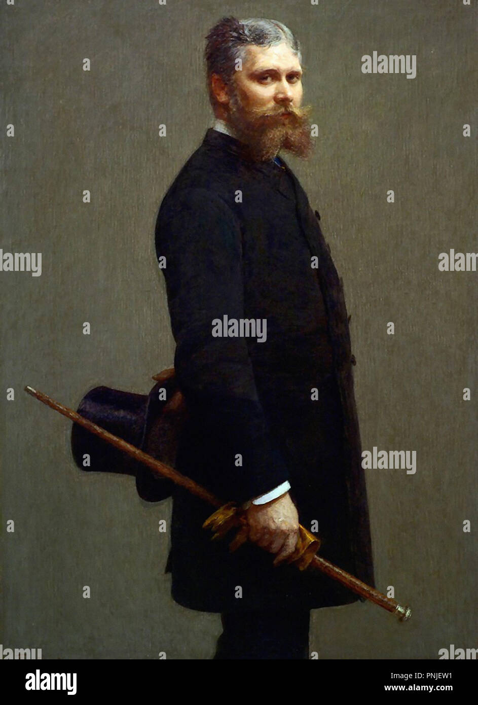 Fantin-Latour Henri Theodore - Portrait of Leon Maitre Stock Photo - Alamy