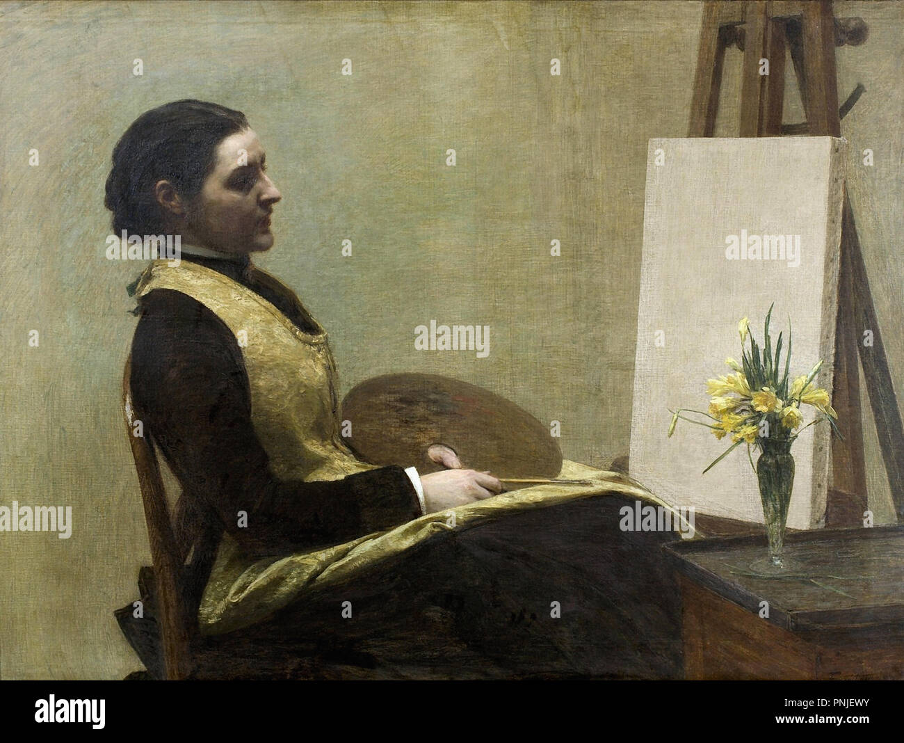 Fantin-Latour Henri Theodore - the Study (Portrait of Sarah Elizabeth ...