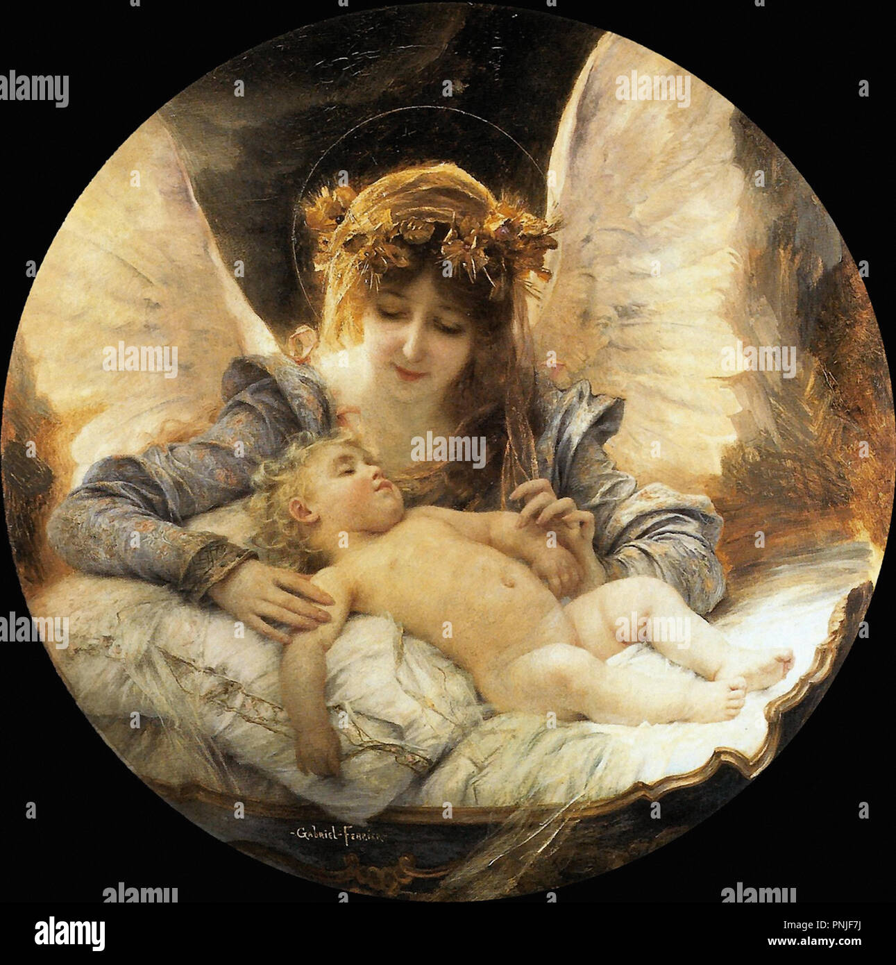 Ferrier Gabriel - the Guardian Angel Stock Photo - Alamy