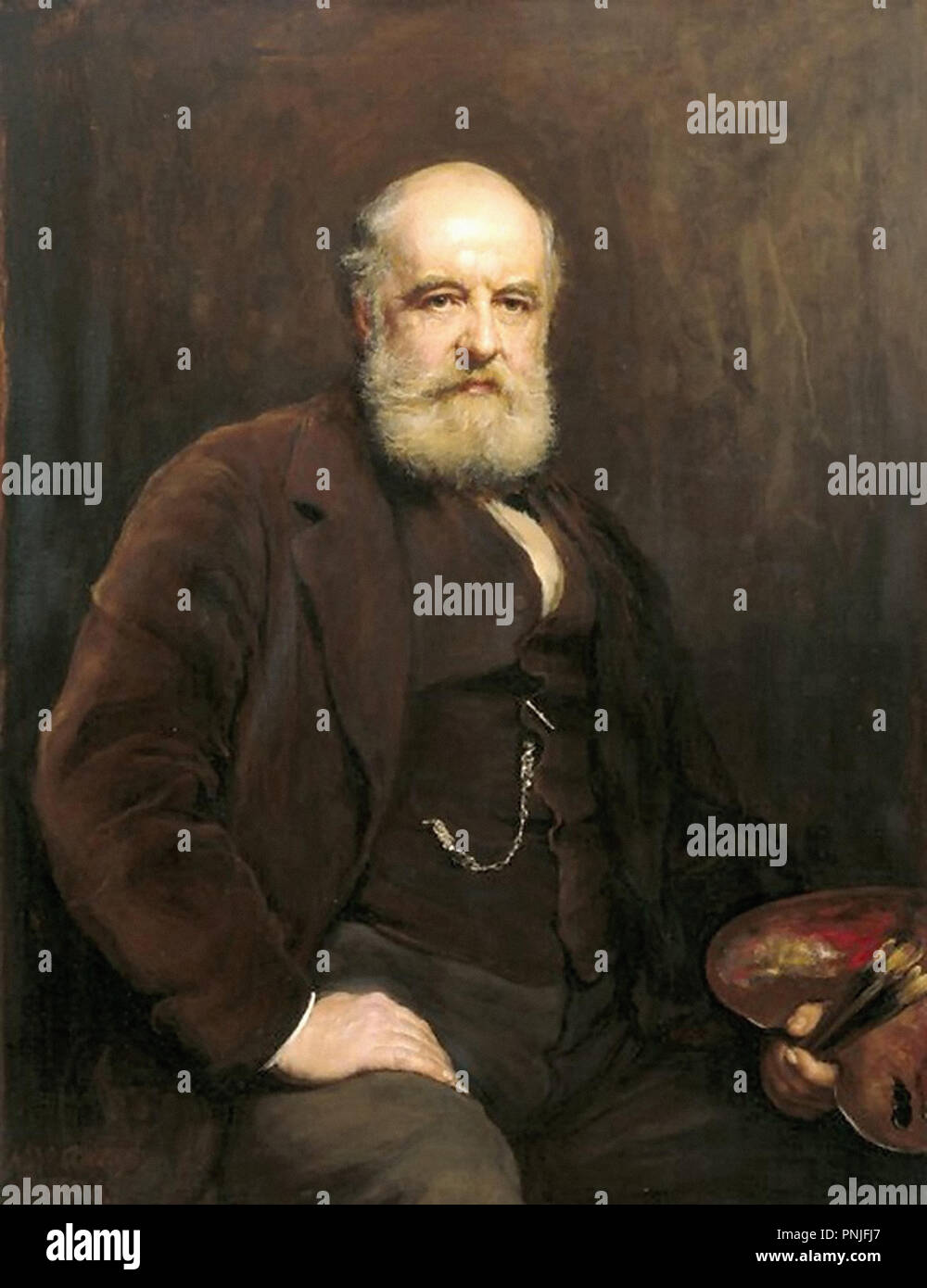 Fildes Sir Samuel Luke - Self Portrait Stock Photo - Alamy