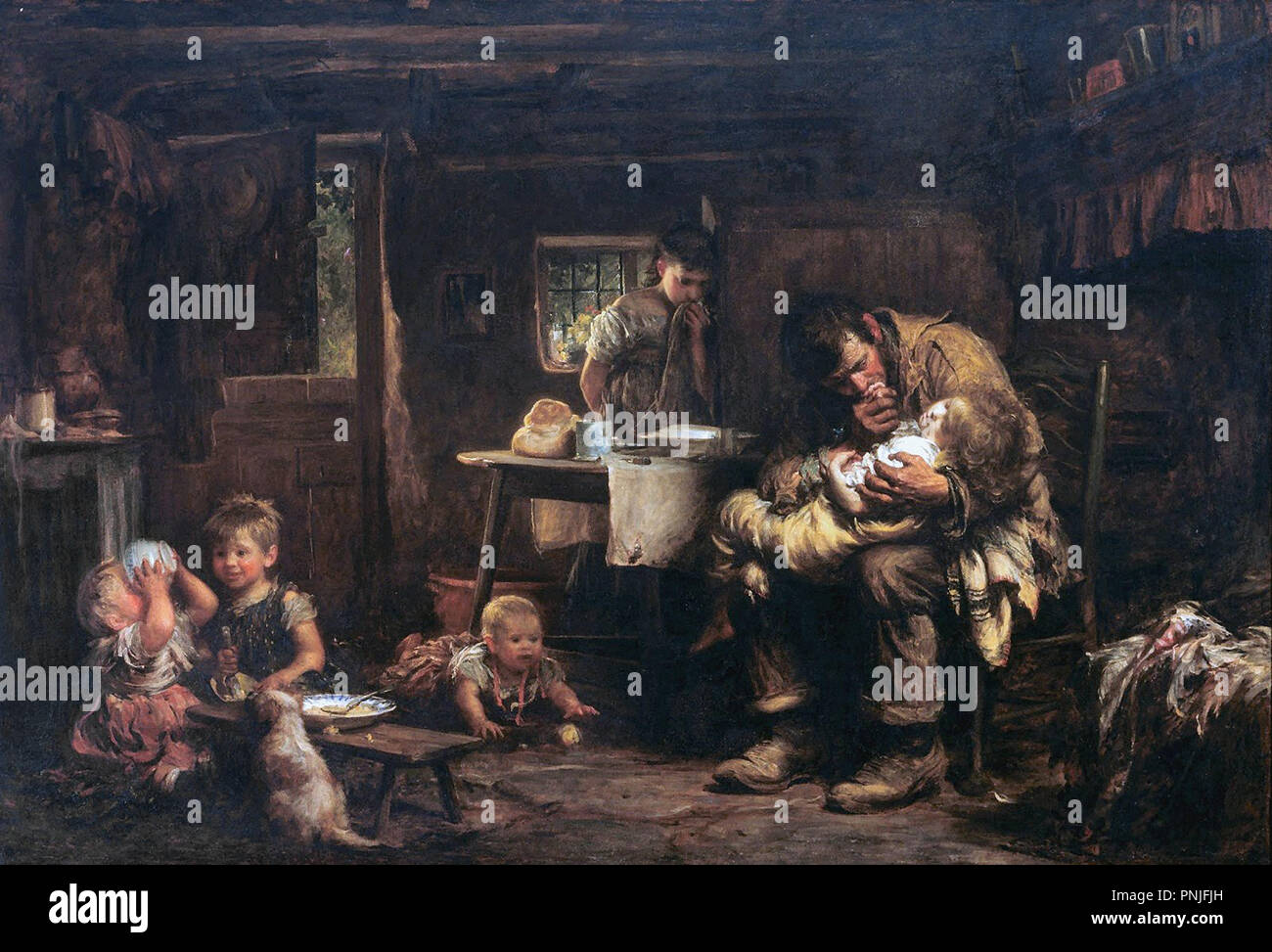 Fildes Sir Samuel Luke - the Widower Stock Photo - Alamy