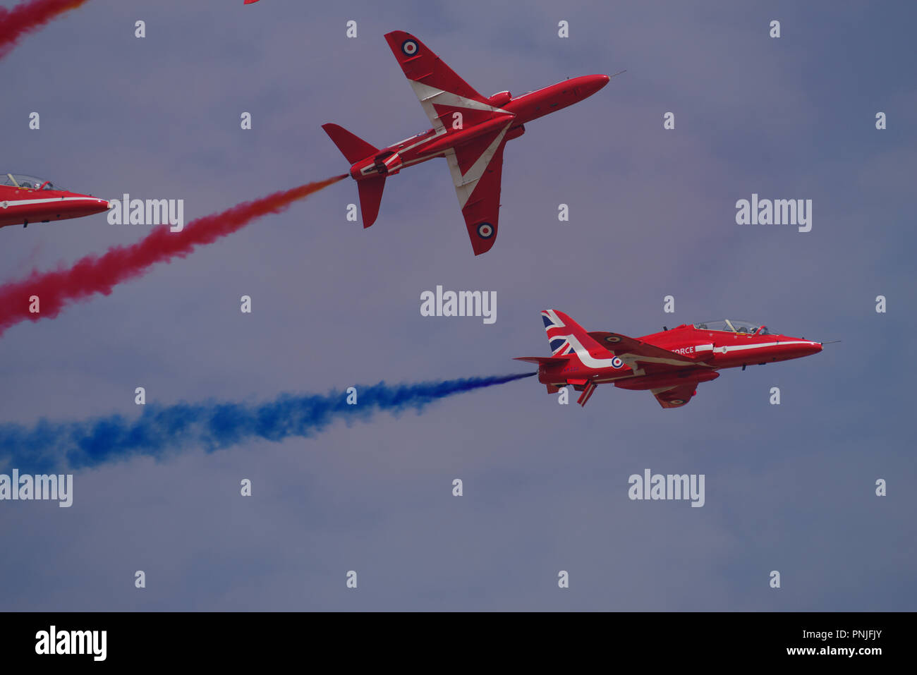 Royal Air Force Red Arrows at RAF Fairford, RIAT Stock Photo - Alamy