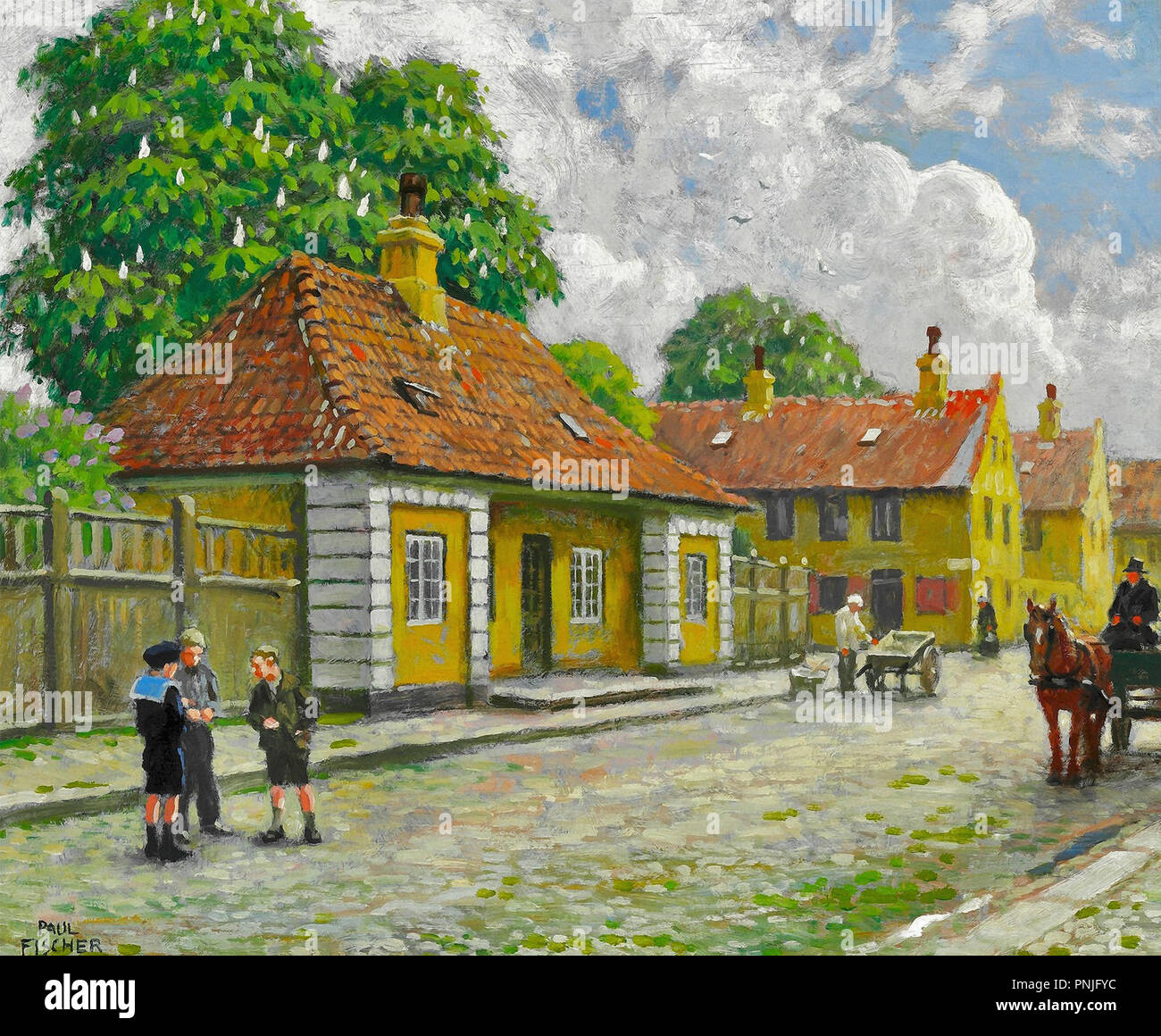 Fischer Paul Gustave - Scene from Nyboder at the Old Main Guard in ...