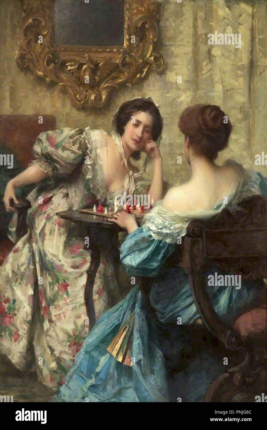 Fisher Samuel Melton - the Chess Players Stock Photo - Alamy