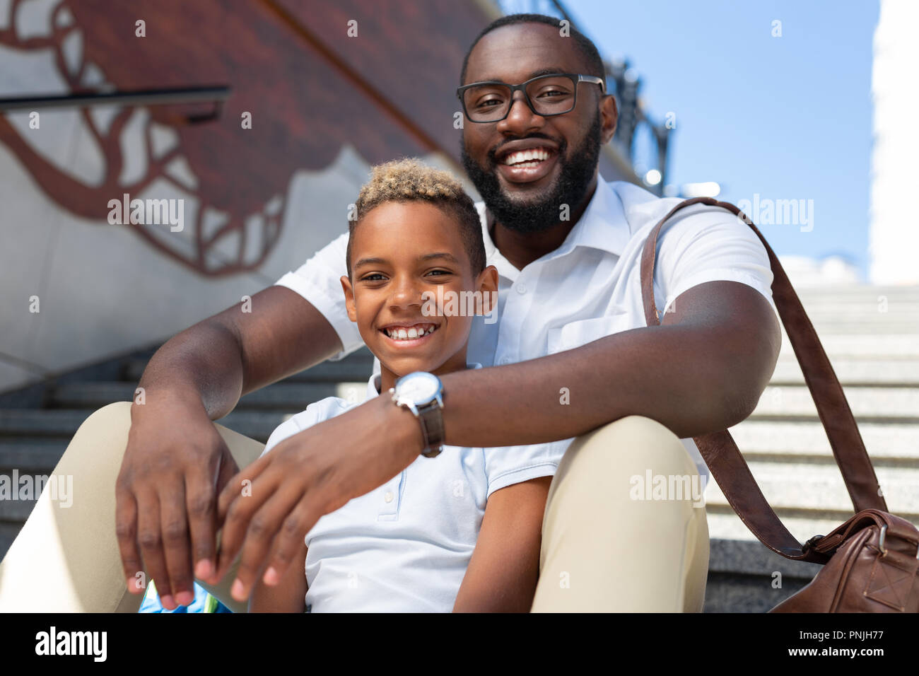 Positive father hi-res stock photography and images - Alamy