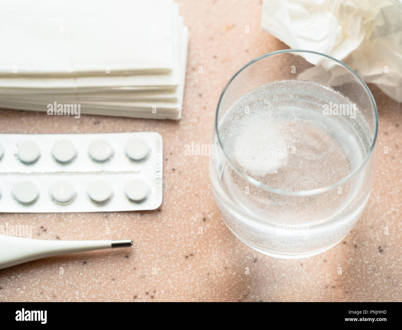 Effervescent tablet top view hi-res stock photography and images - Alamy