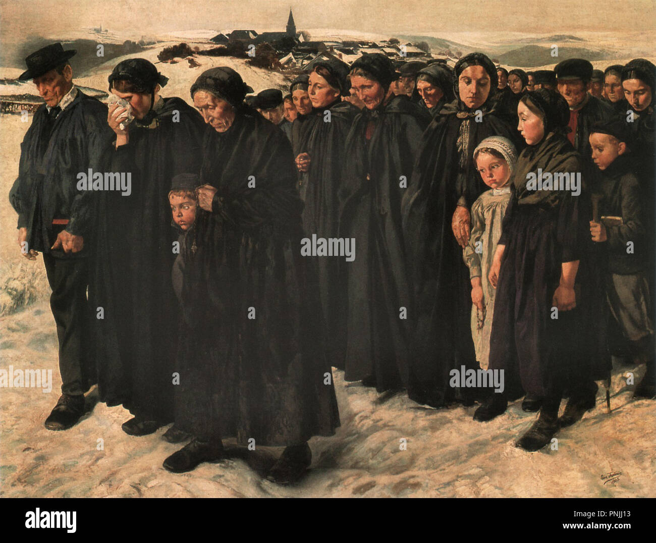 FréDéric Léon - De Begrafenis Van De Boer Stock Photo - Alamy