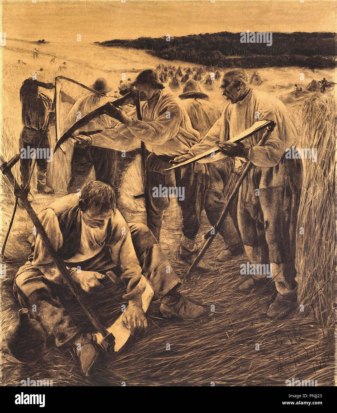 Haymaking painting hi-res stock photography and images - Alamy