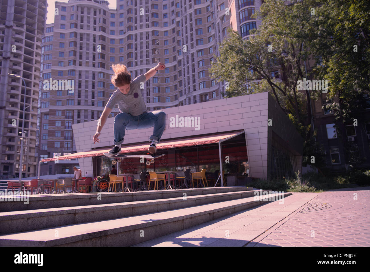 Tricks on skateboard hi-res stock photography and images - Alamy