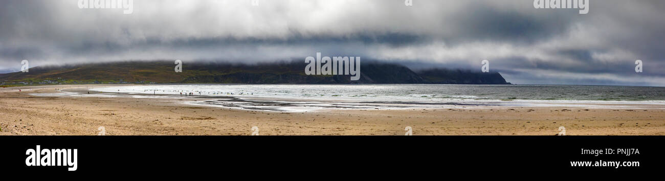 A panoramic view of the beautiful Keel Beach on Achill Island in County ...