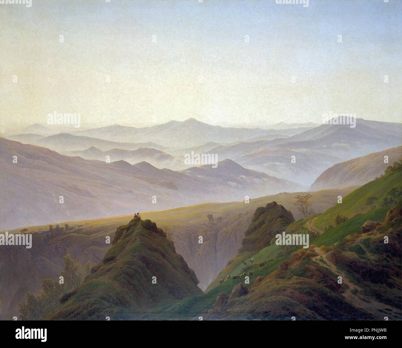 Friedrich Caspar David - Morning in the Mountains Stock Photo - Alamy