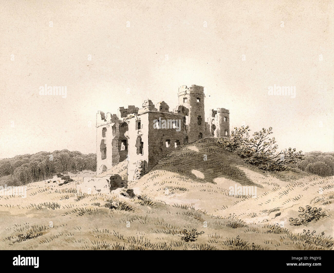 Friedrich Caspar David - the Ruins of Castle Landskron in Pomerania ...