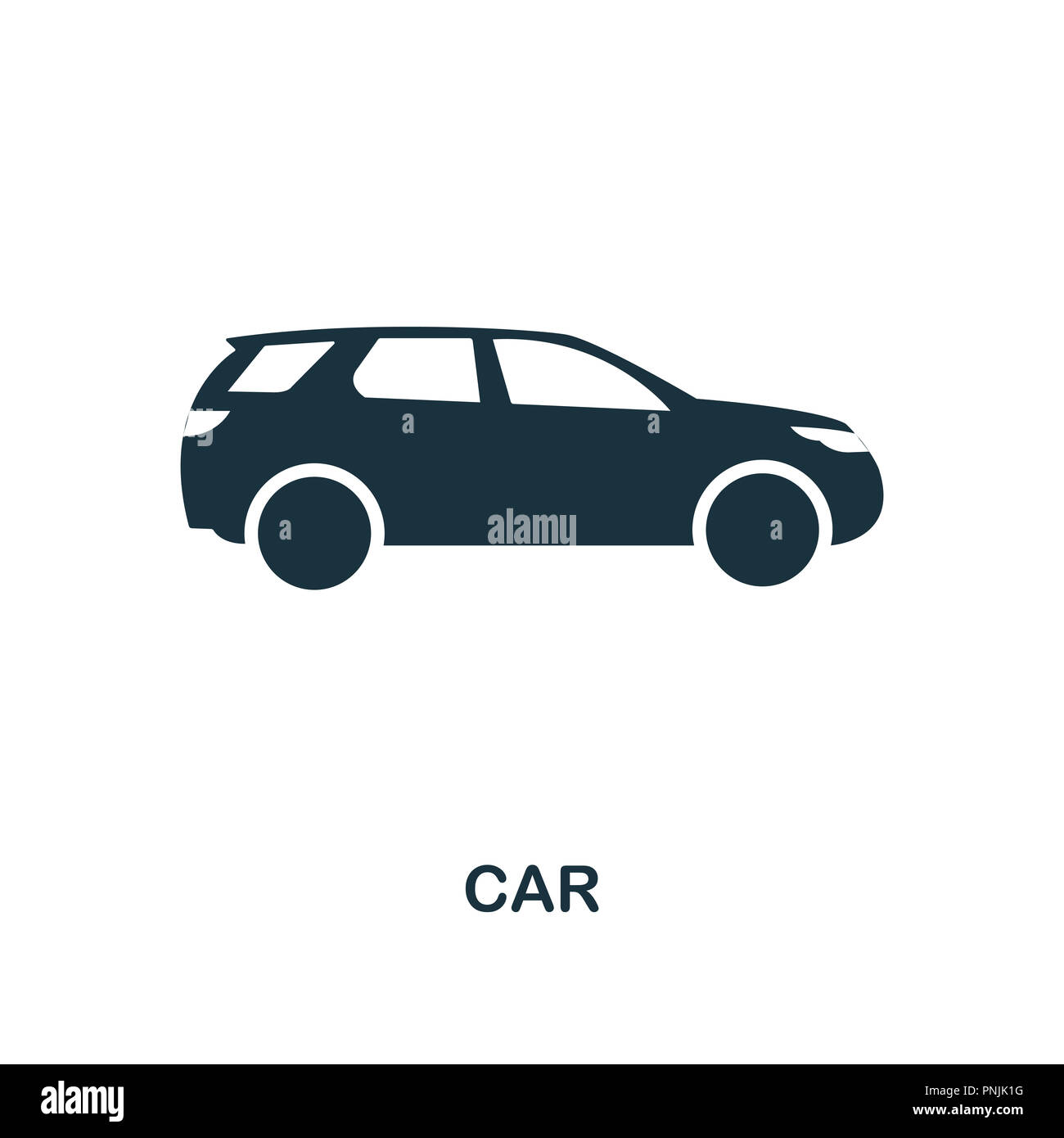 Car icon. Monochrome style design. UI. Pixel perfect simple pictogram ...