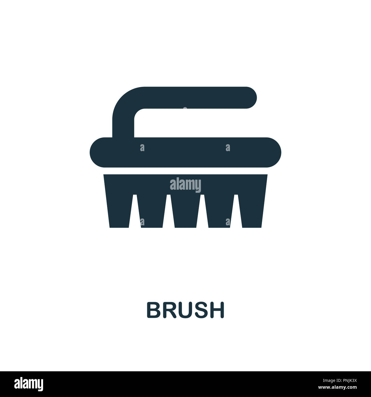 Brush icon. Monochrome style design. UI. Pixel perfect simple pictogram ...