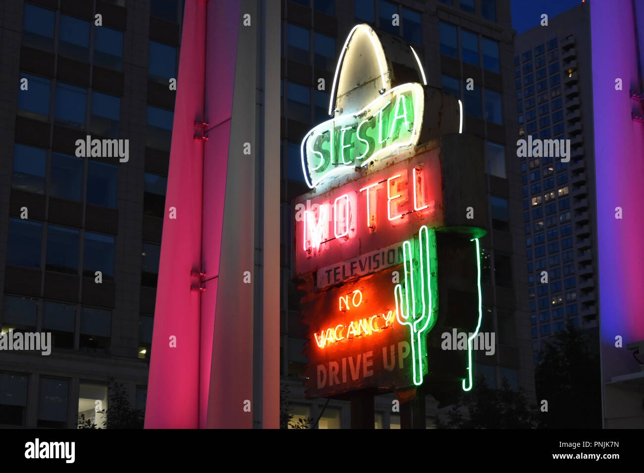Antique Neon signs along those Kennedy Greenway in downtown Boston ...