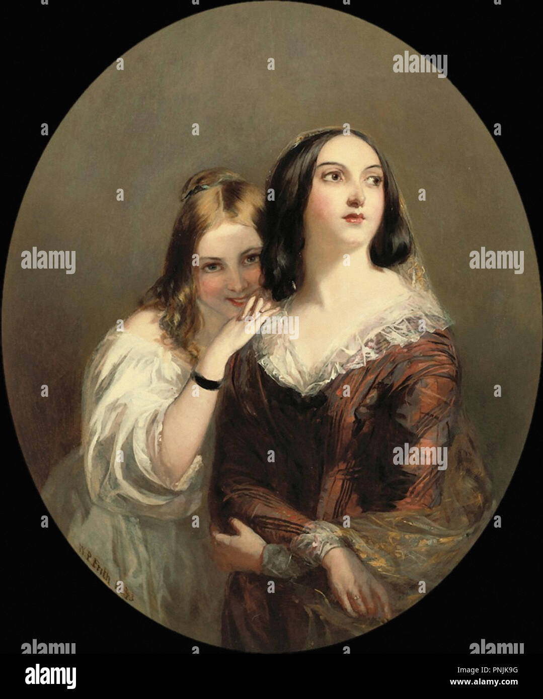 Frith William Powell - Sisters Stock Photo - Alamy
