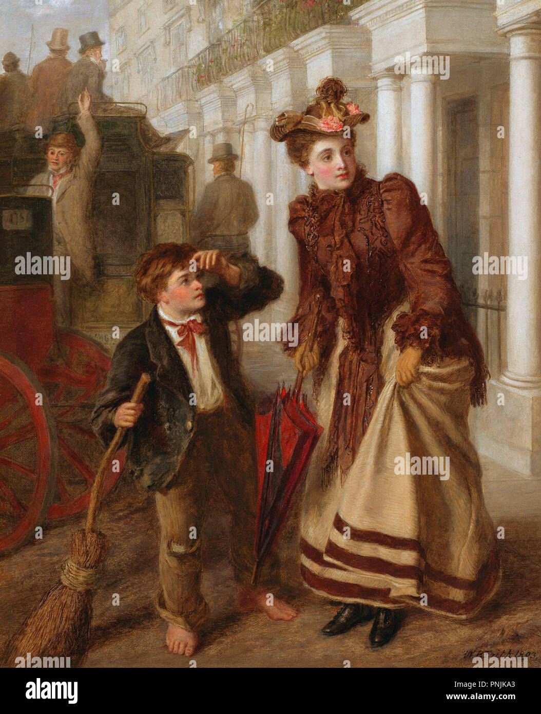 Frith William Powell - the Crossing Sweeper 2 Stock Photo - Alamy